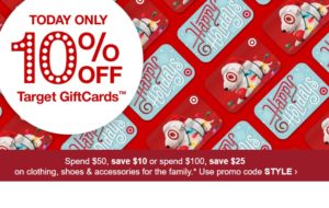 Target Gift Cards - 10% off - Today only - Will Run For Miles